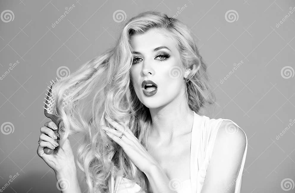 Sensual Blonde Woman Portrait Woman Face For Beauty Salon Portrait Of