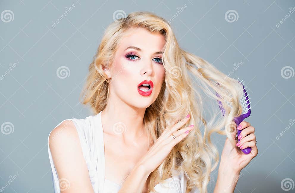 Sensual Blonde Woman Portrait Woman Face For Beauty Salon Portrait Of