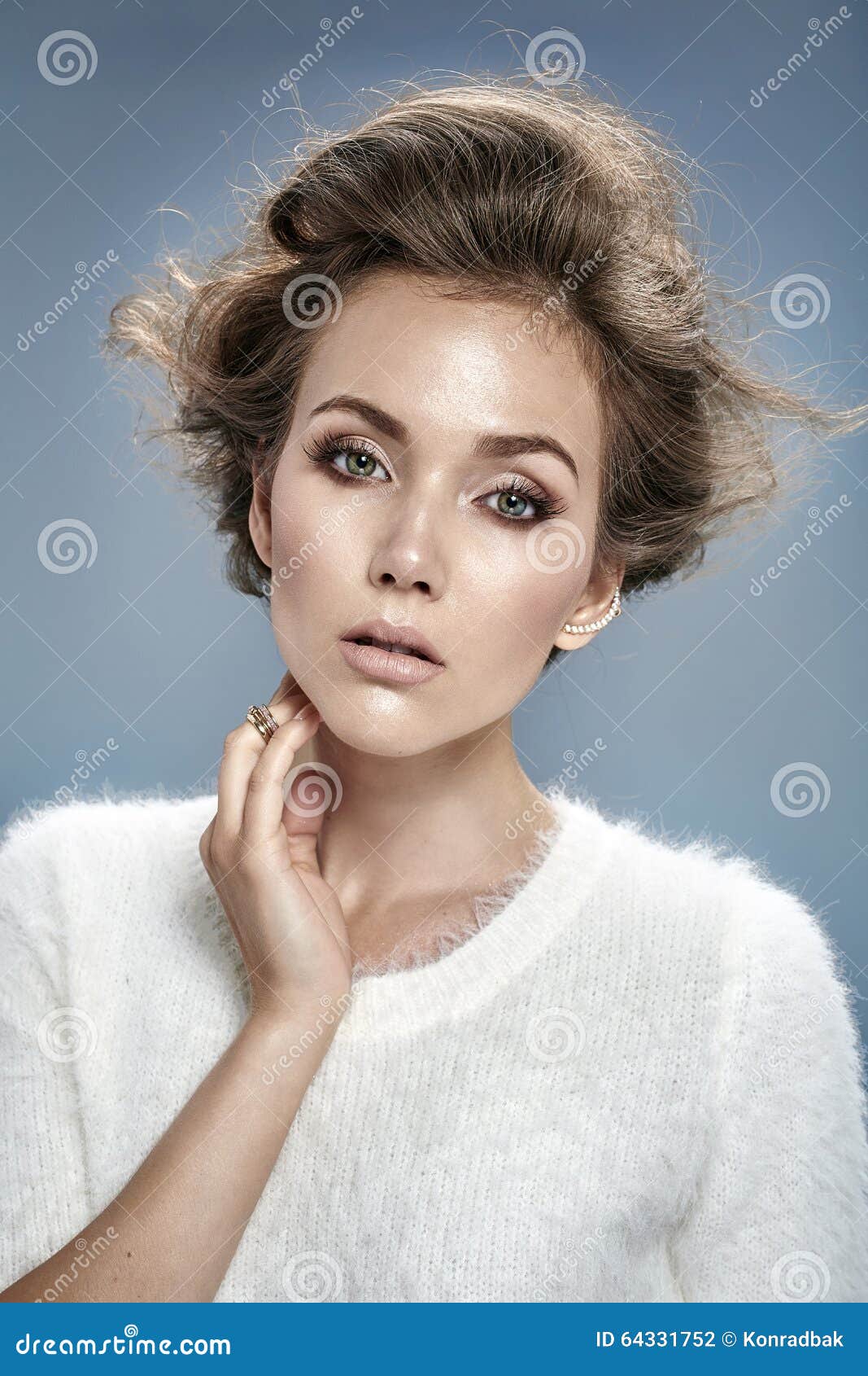 Sensual Brunette with Amazing Eyes Stock Photo - Image of body, fresh ...