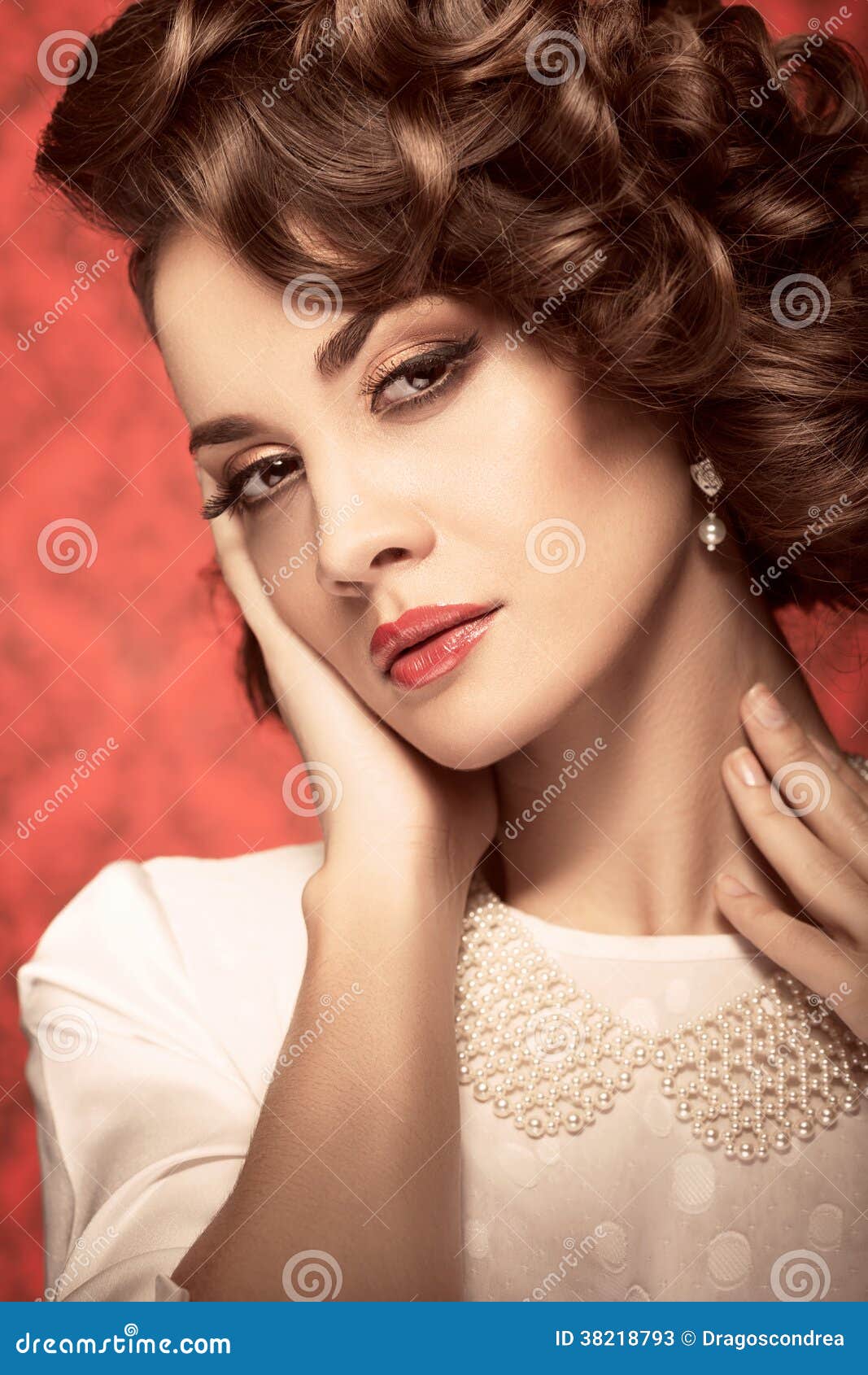 Sensual Expressive Model Toned Vintage Image Stock Image - Image of ...