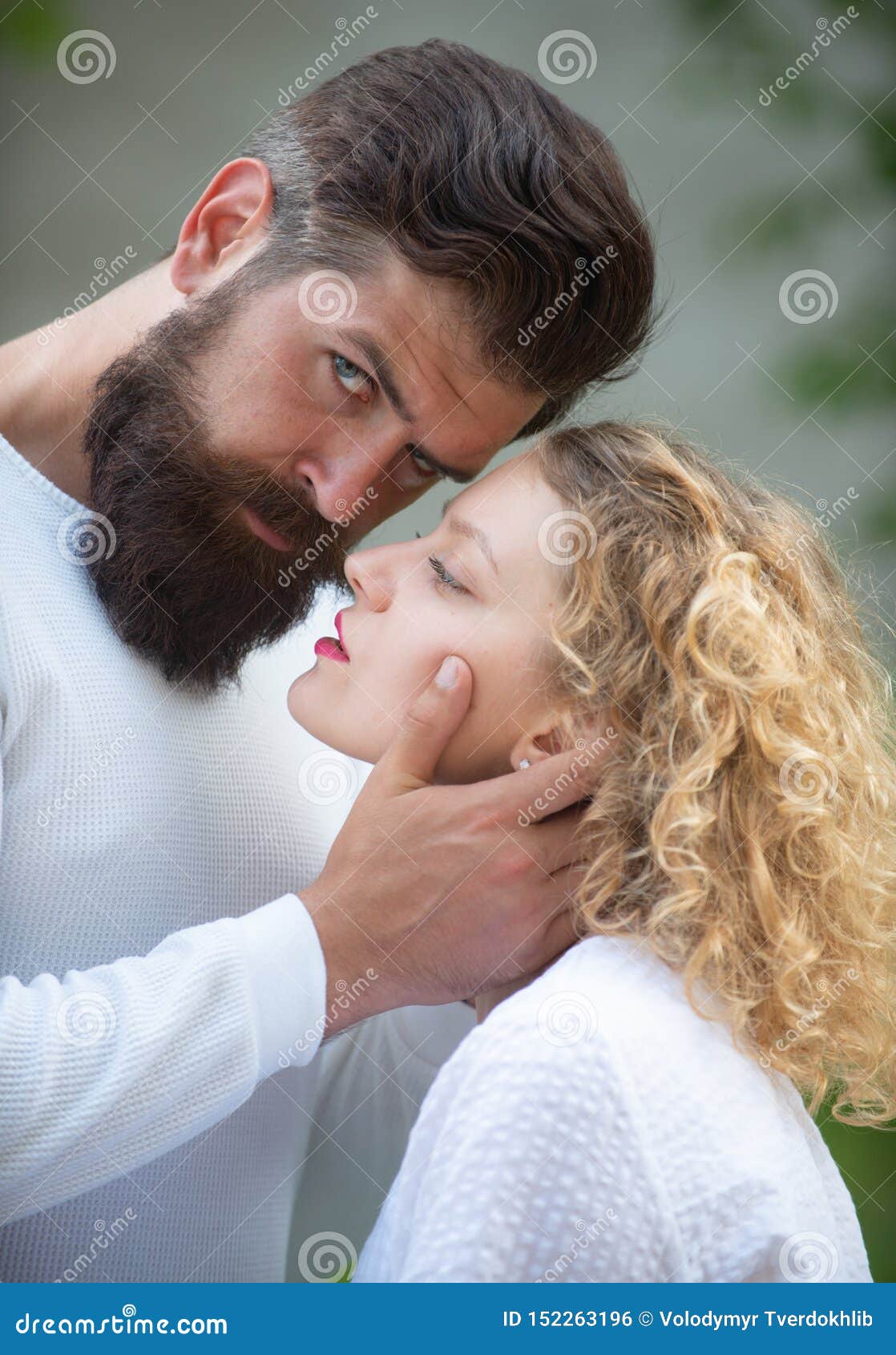 Sensual Foreplay Happy Couple In Love Having Fun Hot Young Lady