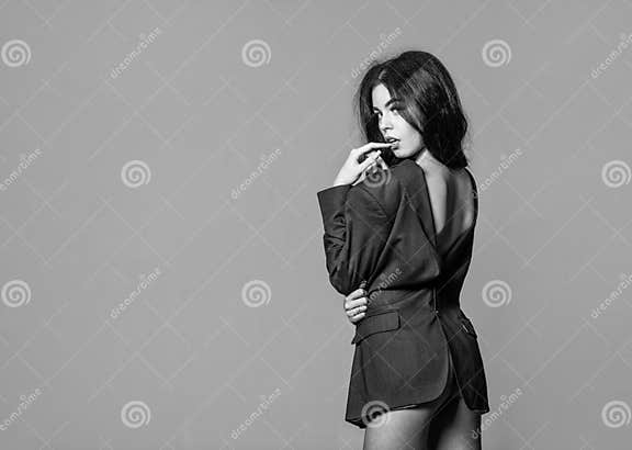 Sensual Lady Beauty And Fashion True Confidence Her Perfect Body Businesswoman Copy Space