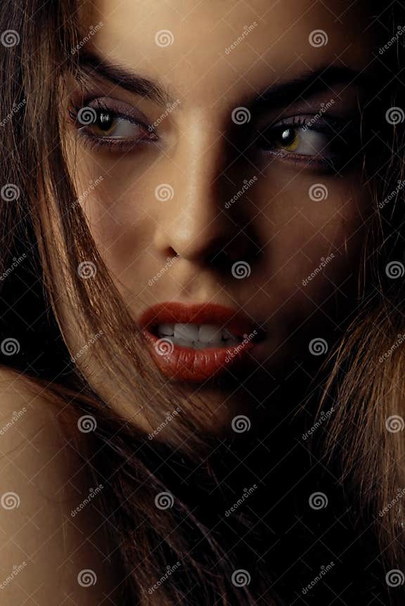Sensual lips stock image. Image of glance, beautiful, fervent - 2605693