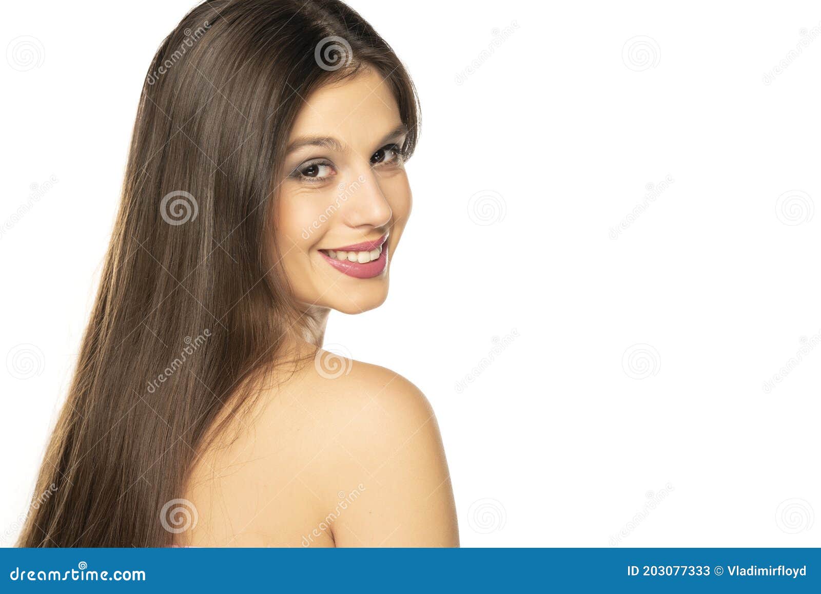 Sensual Portrait Of Beautiful Young Shirtless Woman Stock Image Image