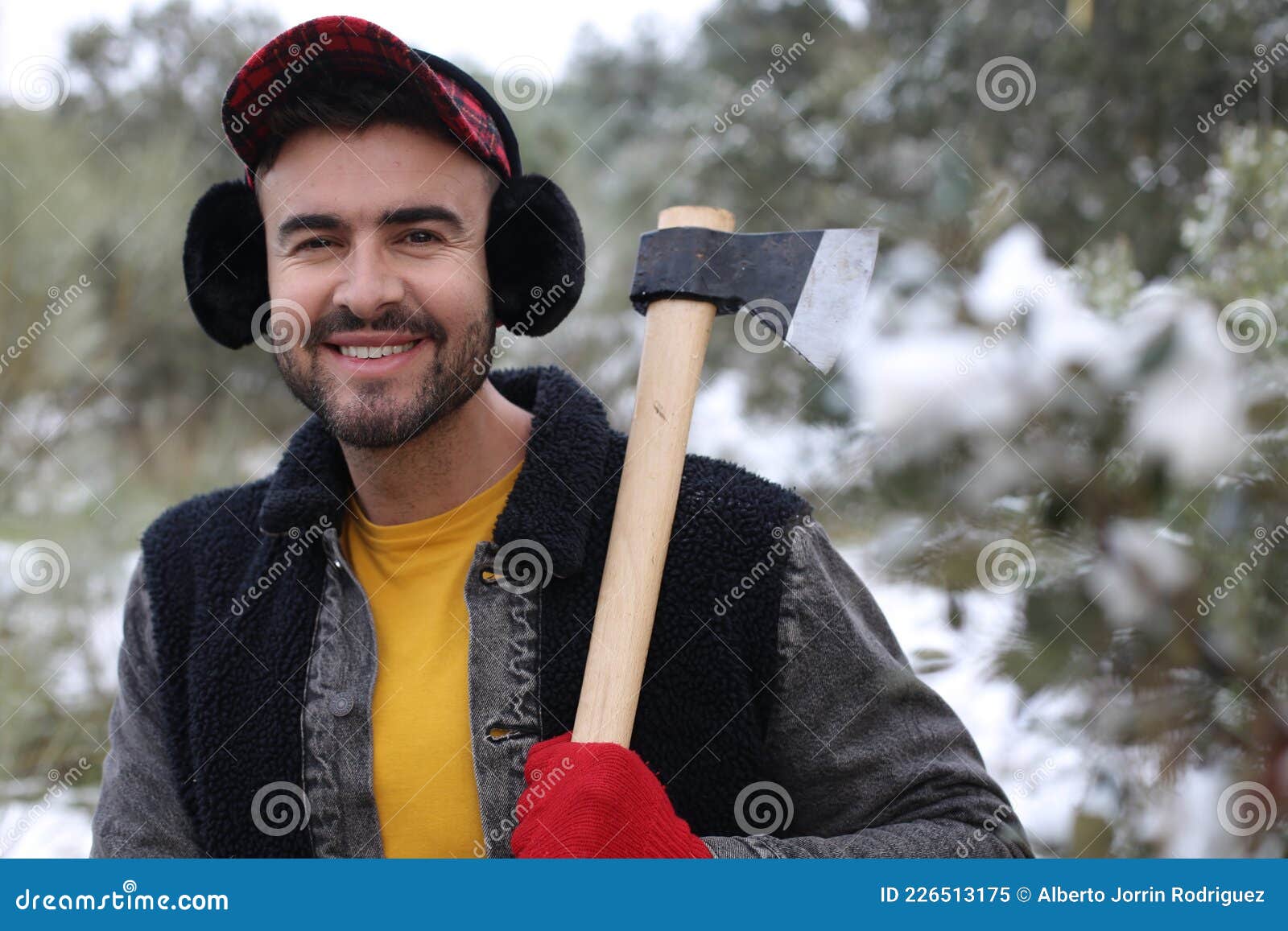 Sensual Strong Man Holding an Axe Stock Image - Image of mustache ...