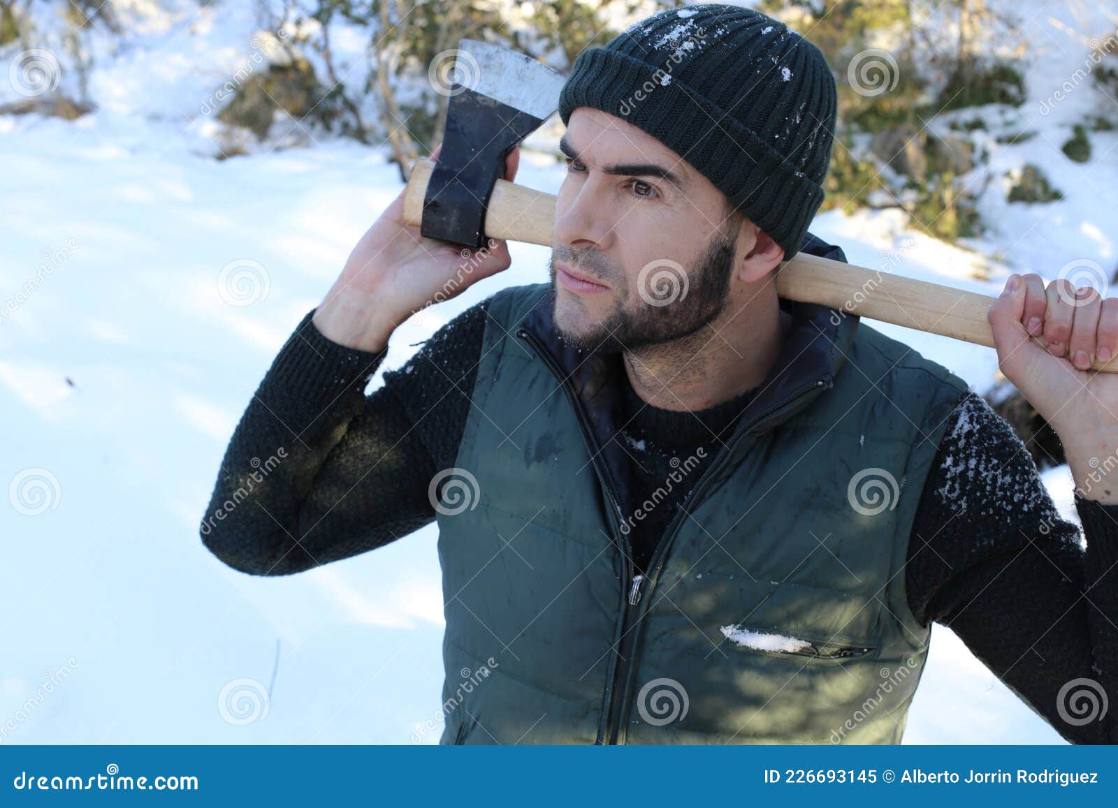 Sensual Strong Man Holding an Axe Stock Image - Image of male, holding ...