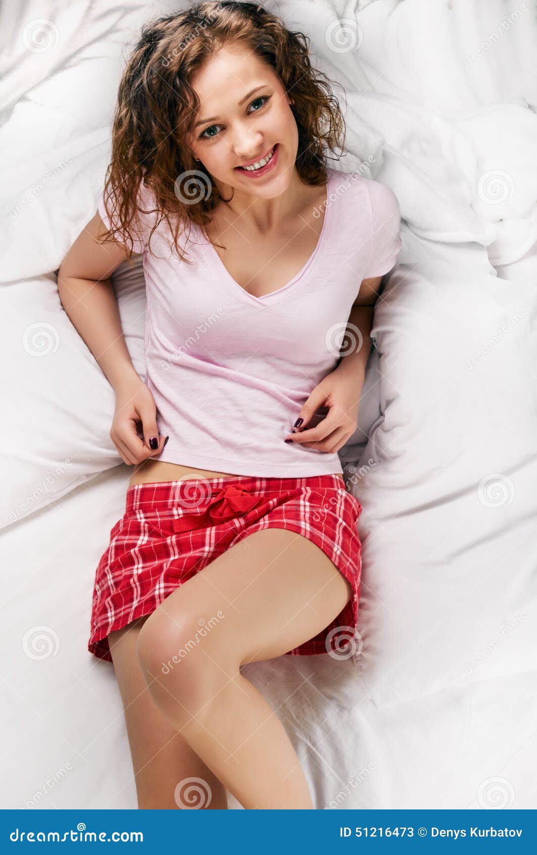Sensual Woman Laying In Bed Stock Image Image Of Adult Hand 51216473