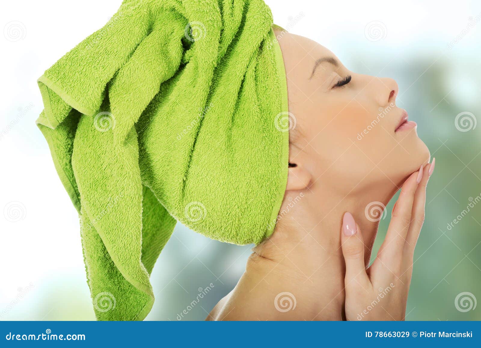 Sensual Woman With Turban Towel Stock Image Image Of Caucasian