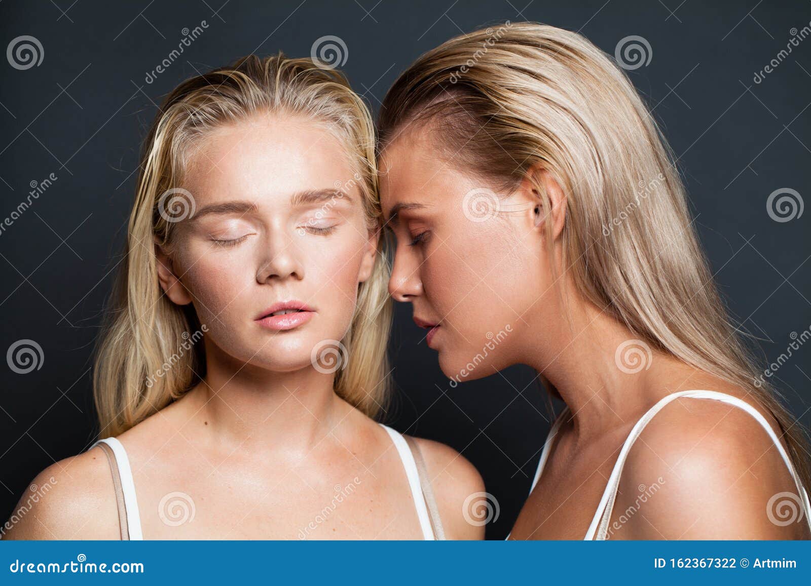 Sensual Women. Two Healthy Models Portrait Stock Photo - Image of face ...