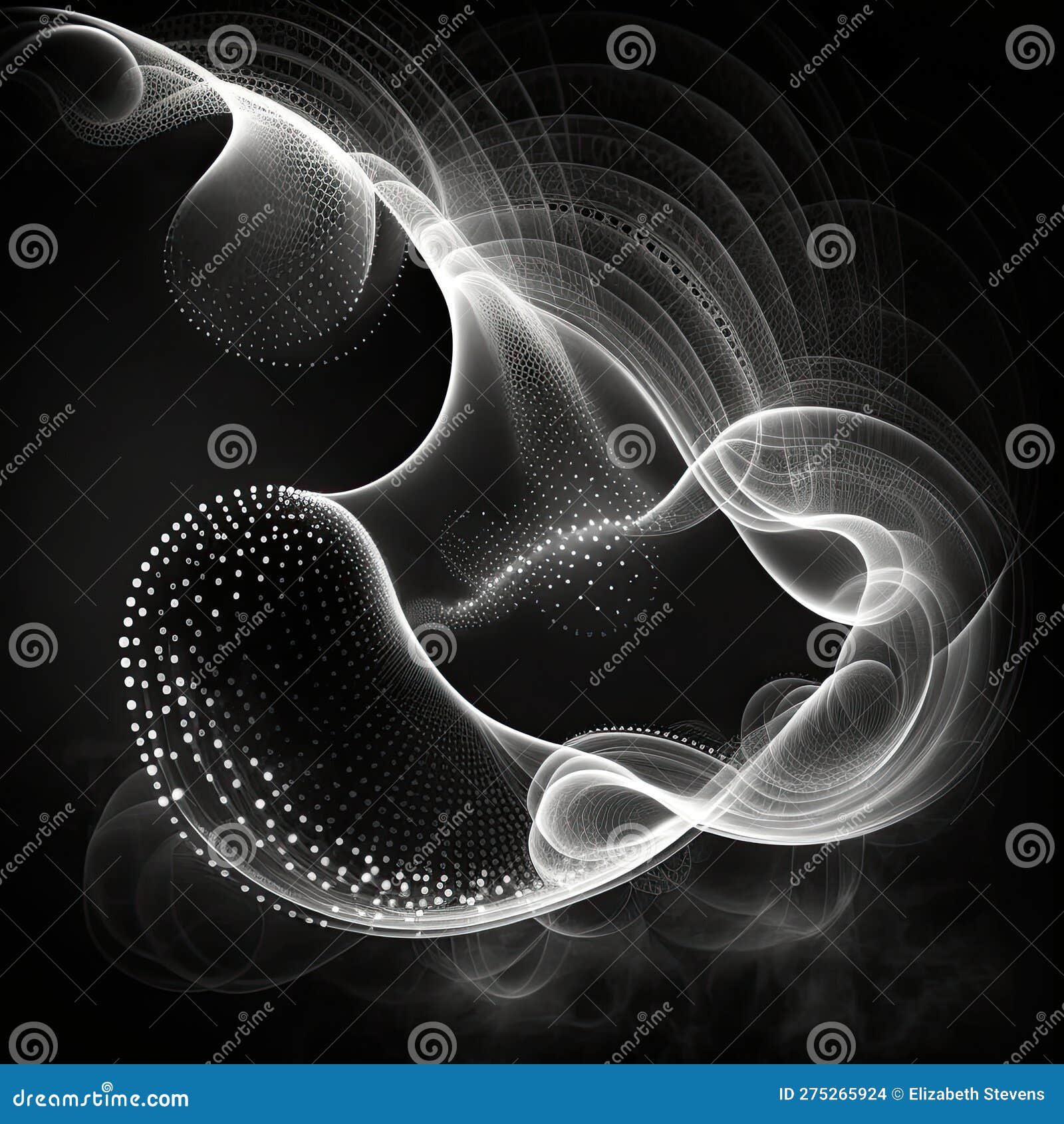 Sensuous Smoke, Embellished with Dots Stock Illustration - Illustration ...