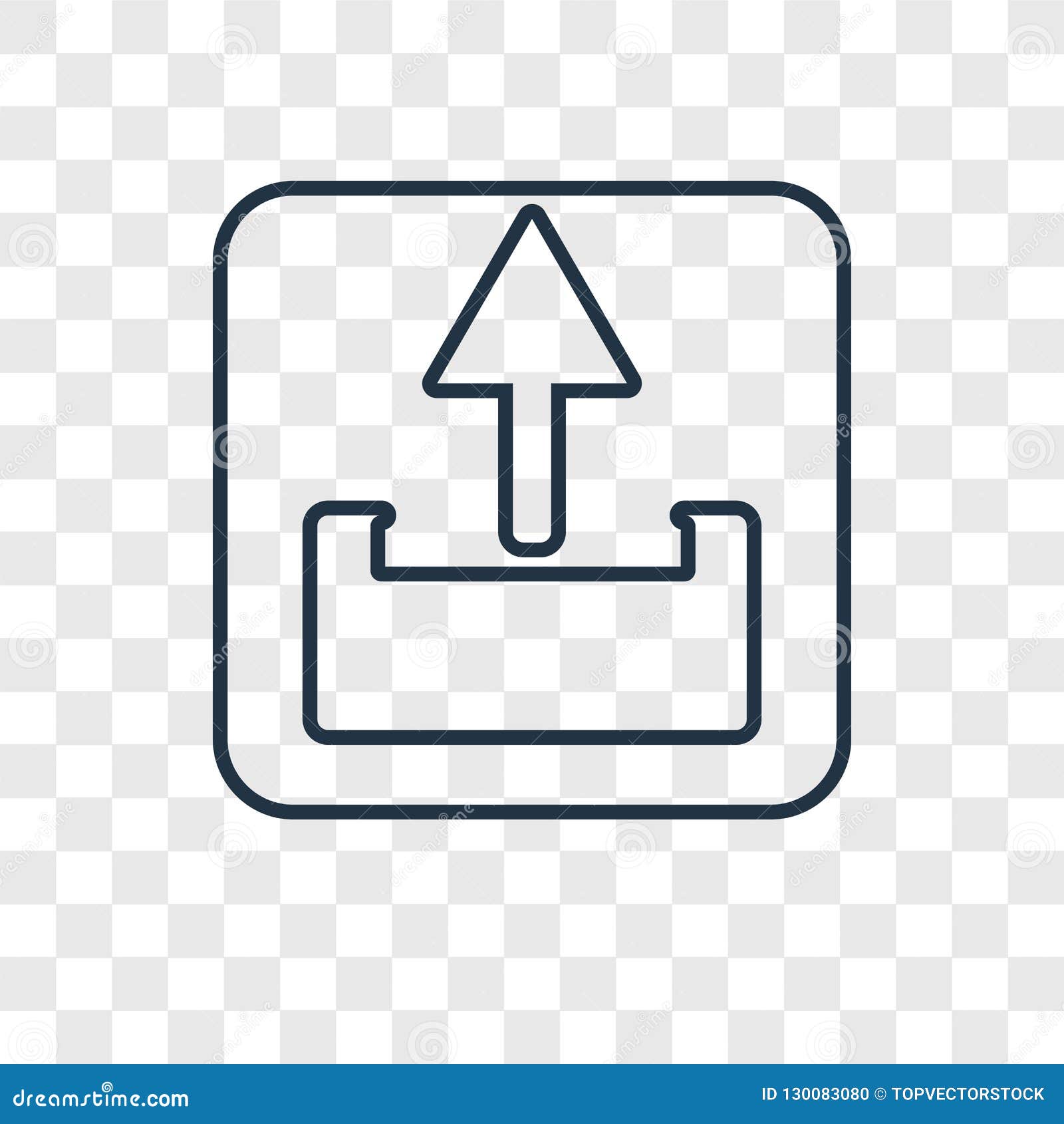 Sent Concept Vector Linear Icon Isolated on Transparent Background ...