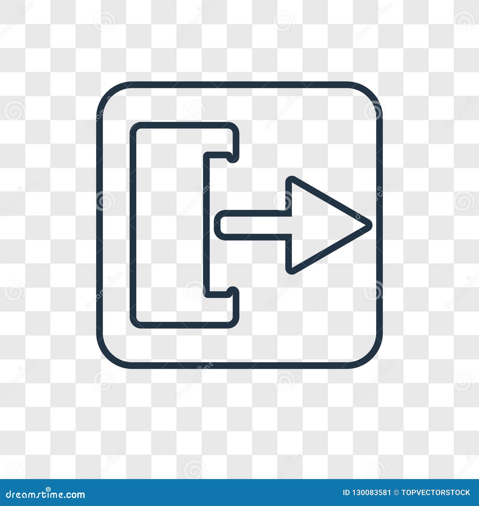 Sent Concept Vector Linear Icon Isolated on Transparent Background ...