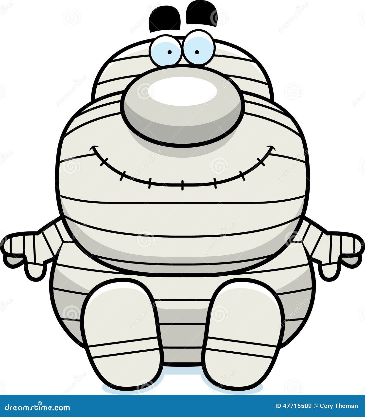 Sentada De La Momia De La Historieta Ilustración del Vector ...