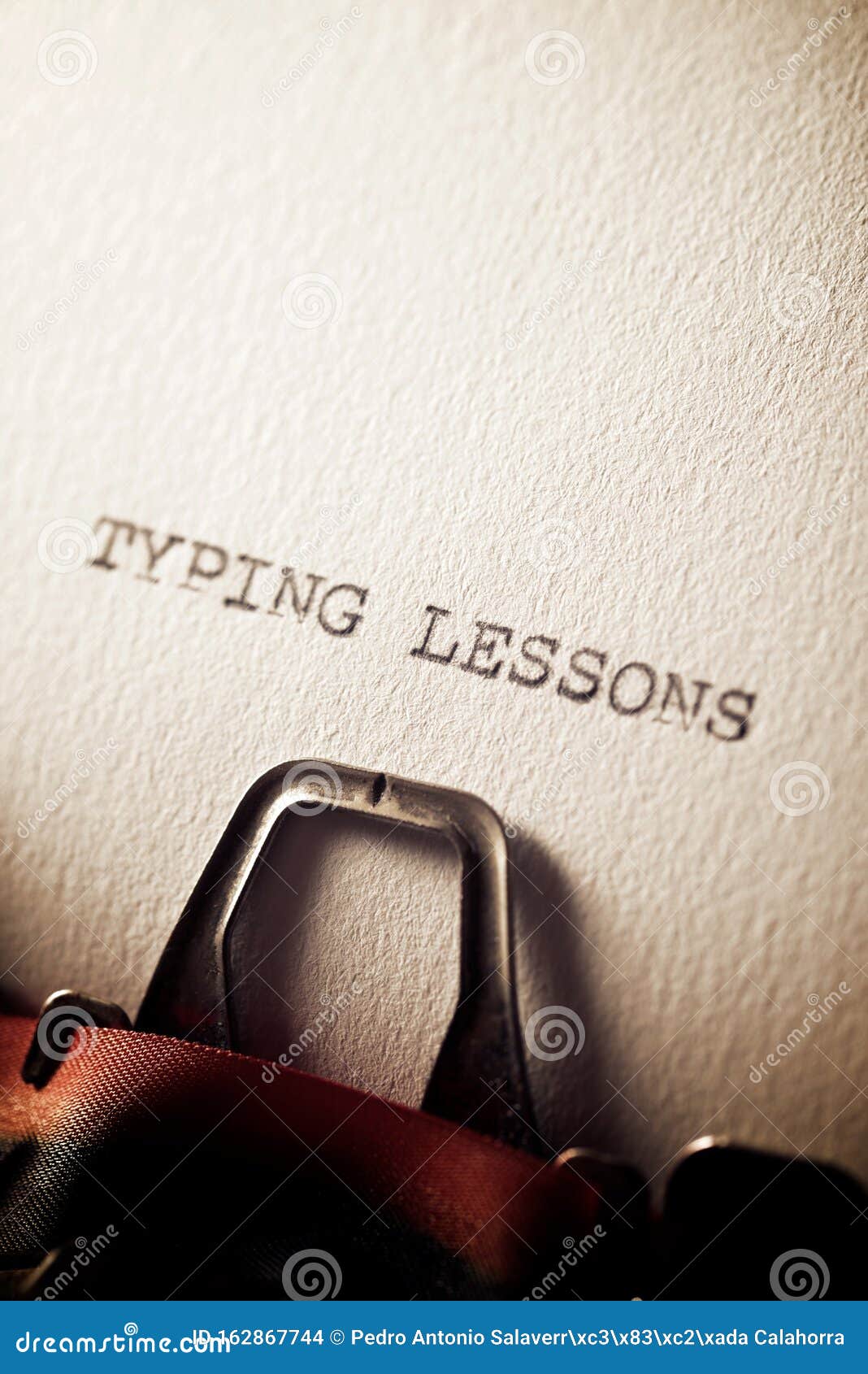 Typing lessons concept stock photo. Image of nostalgia - 162867744