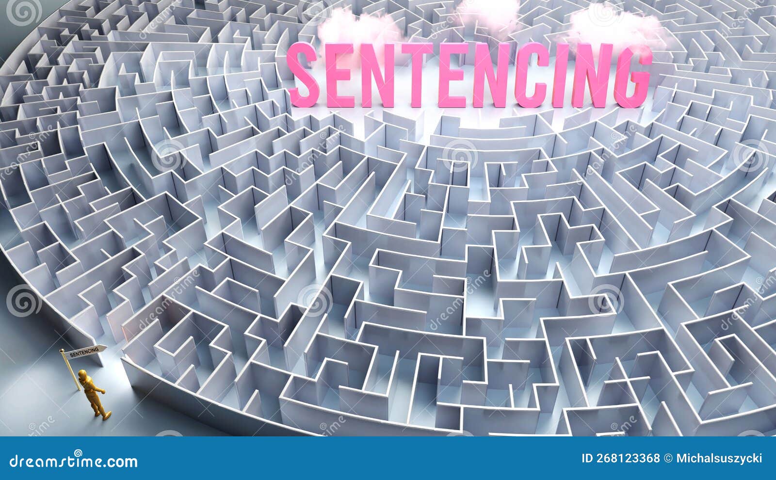 Sentencing and a Difficult Path To Reach it Stock Illustration ...