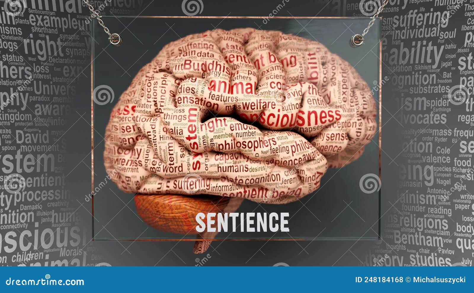 Sentience in human brain stock illustration. Illustration of ideas ...