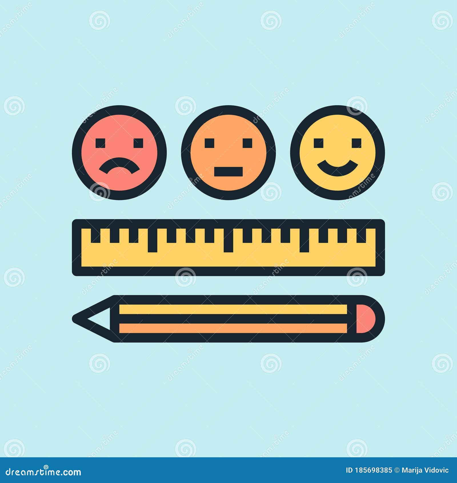 Sentiment Analysis. Digital Marketing Concept Illustration, Flat Design ...