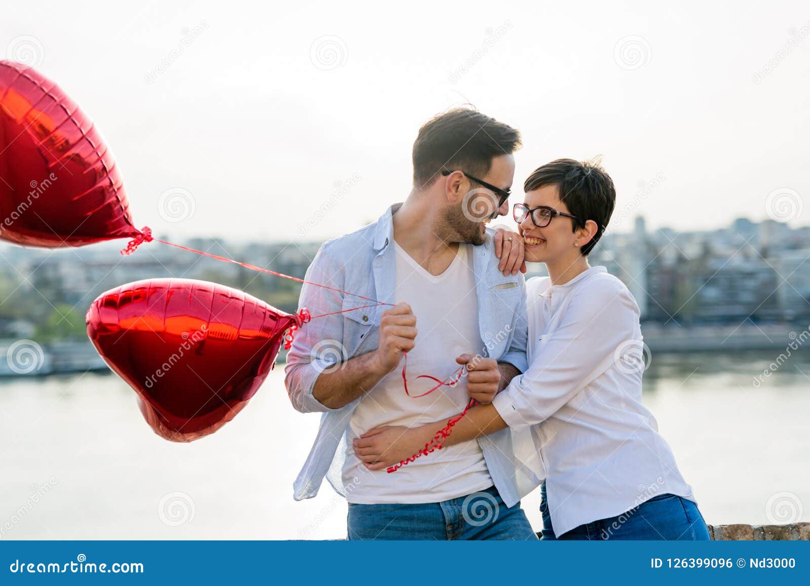 Sentimental Couple in Love Bonding Stock Photo - Image of love, kiss ...