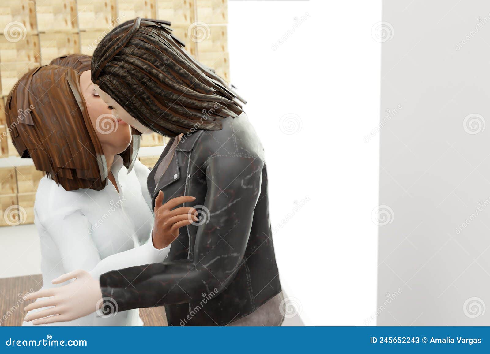Sentimental Relationship in Three-dimensional Illustration that ...