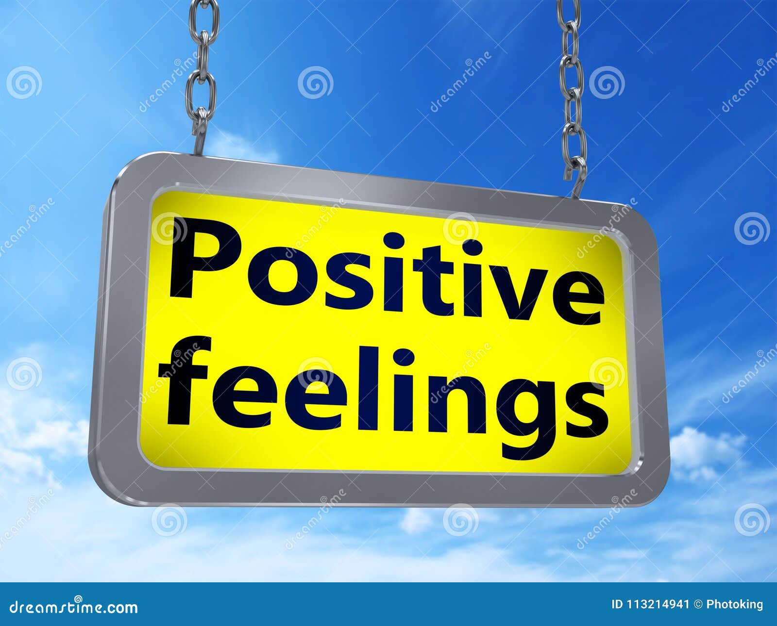 Sentimentos Positivos No Quadro De Avisos Ilustração Stock - Ilustração ...