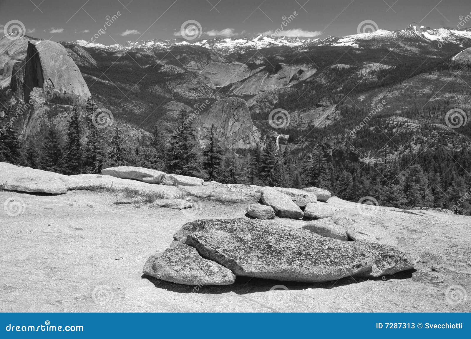 Sentinel Dome, Yosemite stock image. Image of park, clouds - 7287313
