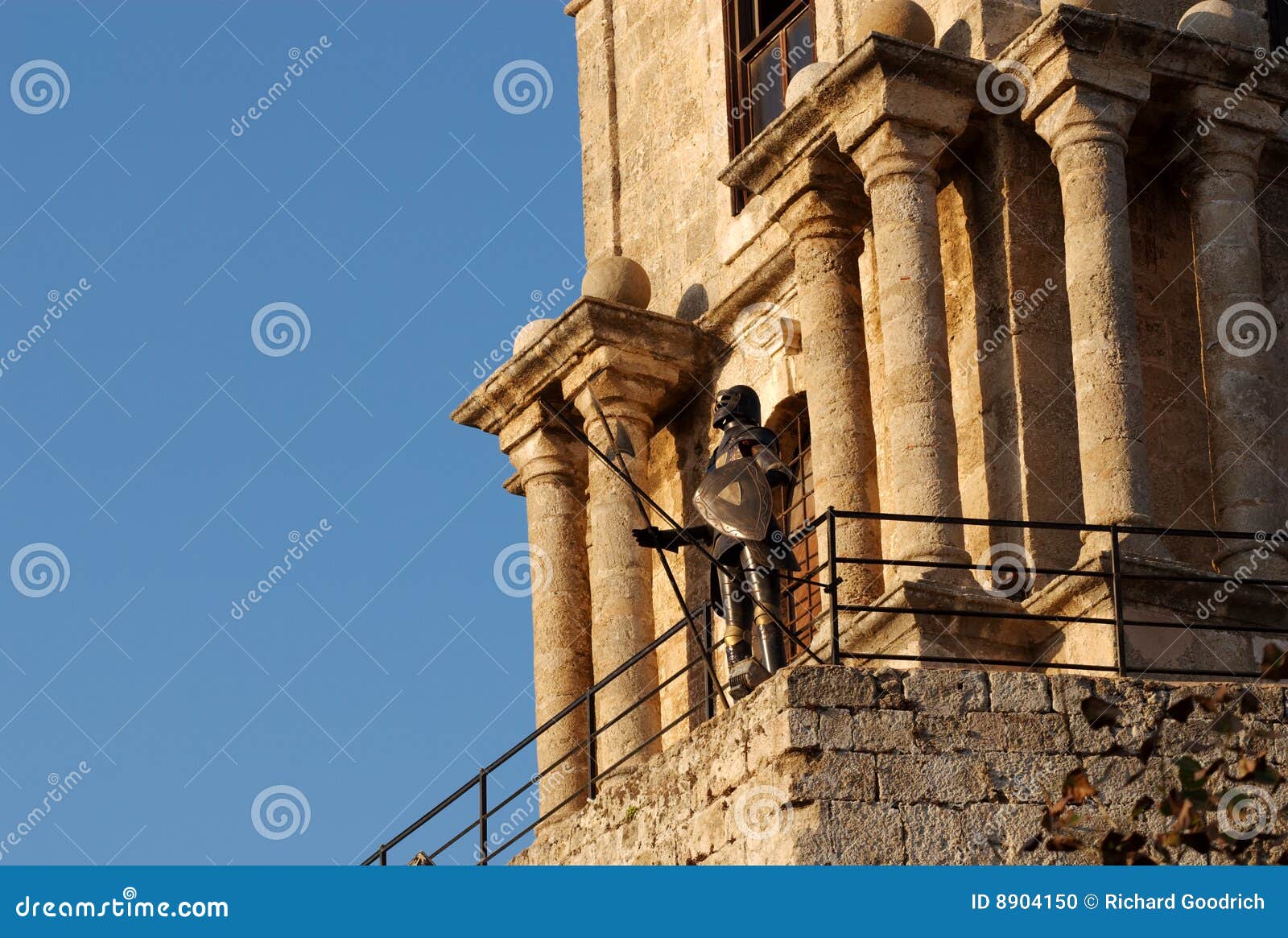 The Sentinel, Rhodes stock photo. Image of crusaders, clock - 8904150
