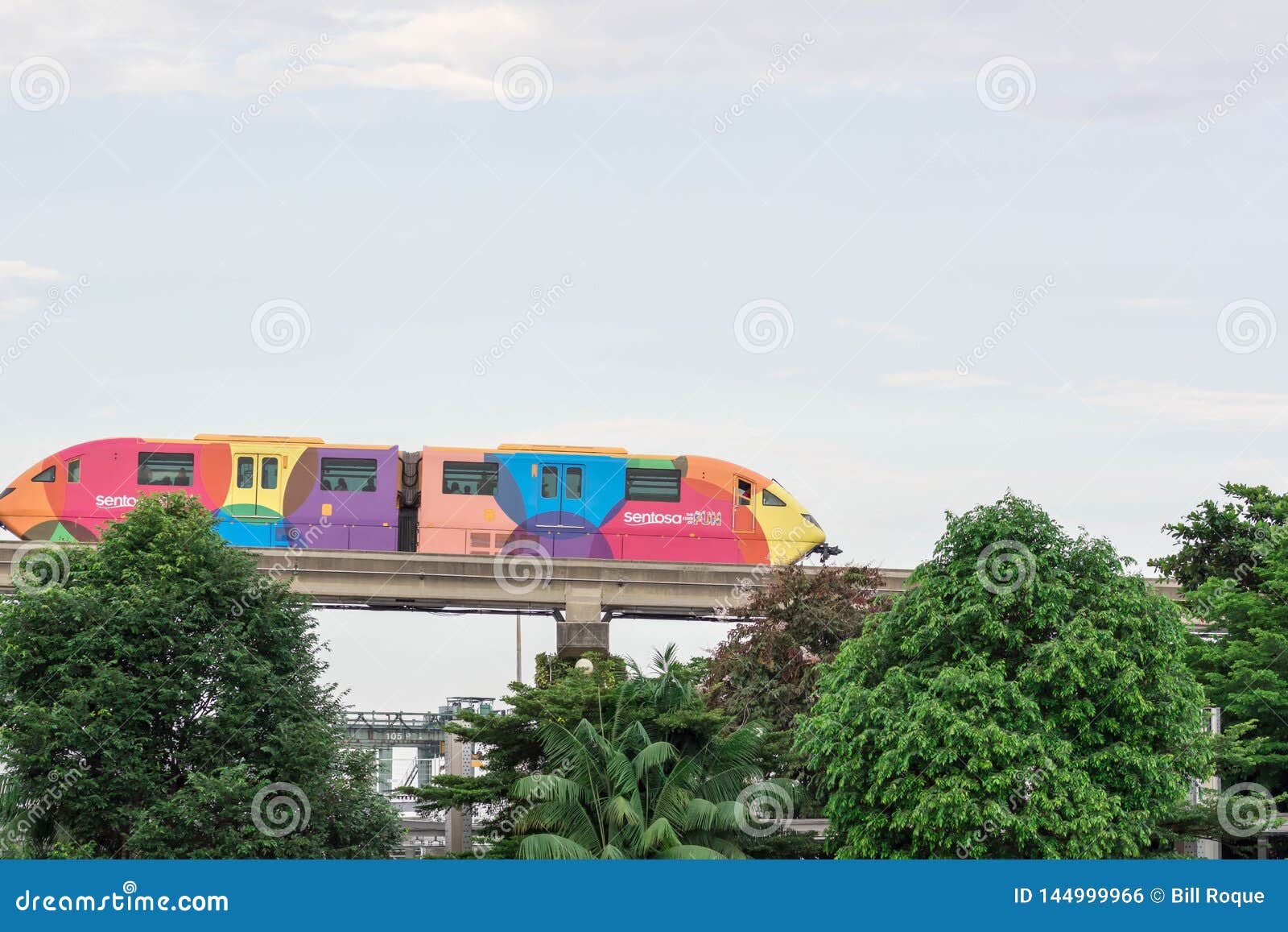 Sentosa Express Train while in Operation Near Harbourfront Sentosa ...