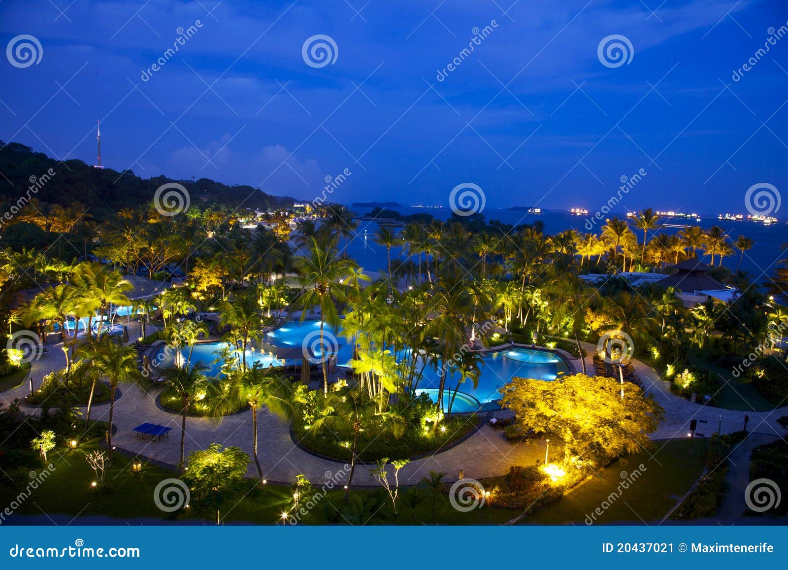 Sentosa island view stock image. Image of hotel, holiday - 20437021