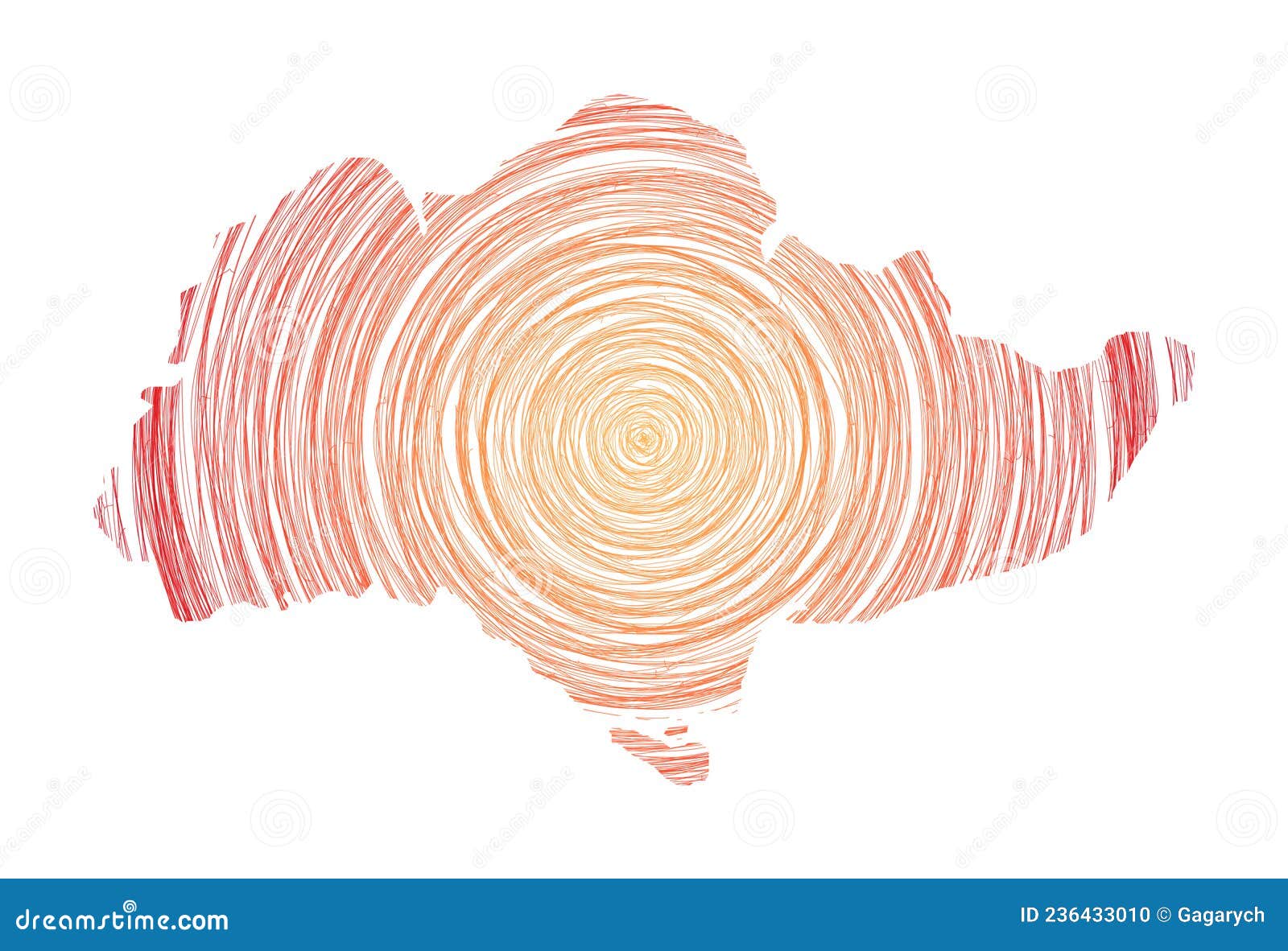 Sentosa Map Filled with Concentric Circles. Stock Vector - Illustration ...