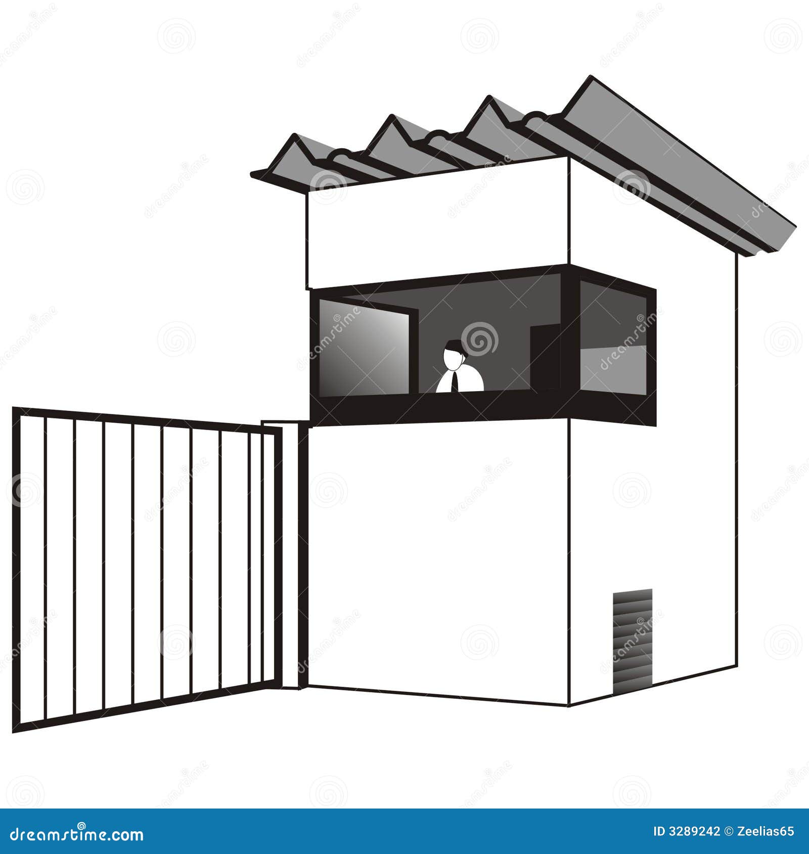 Sentry Box Vector Illustration | CartoonDealer.com #2918780