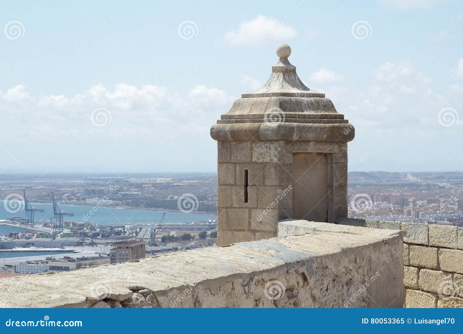 Sentry Box in Santa Barbara Castle Stock Image - Image of sentry ...