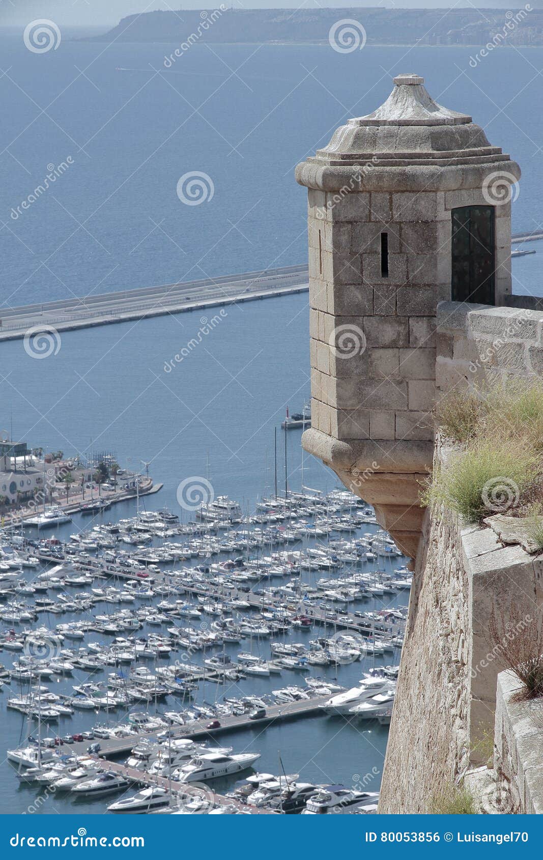 Sentry Box in Santa Barbara Castle Stock Photo - Image of fortification ...
