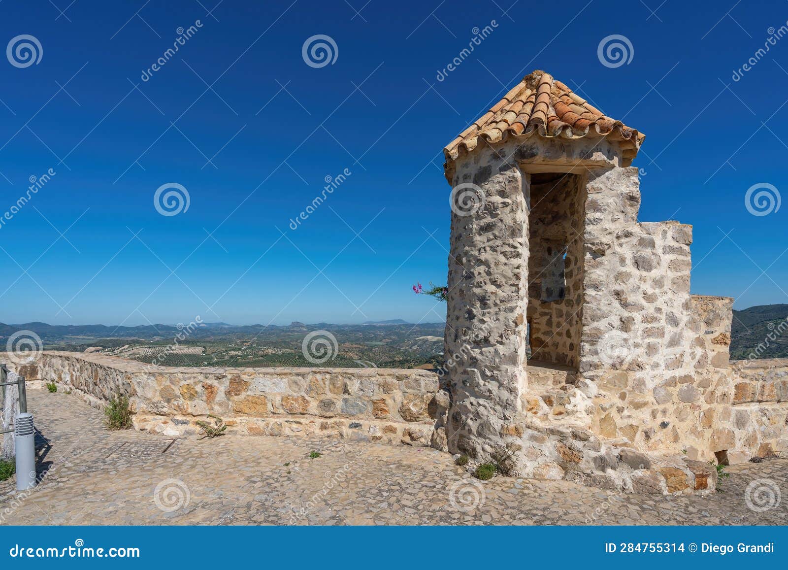 Sentry Box on the Walls of Olvera Castle - Olvera, Andalusia, Spain ...