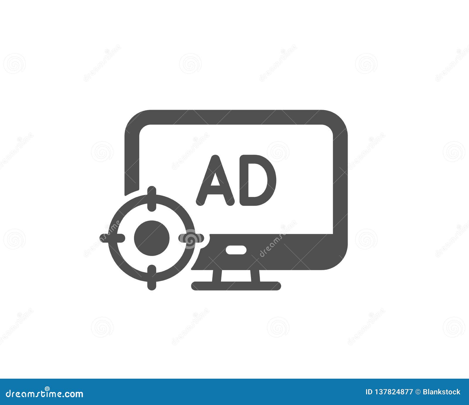 Adblock Icon Of 3 Types Color, Black And White, Outline. Isolated ...