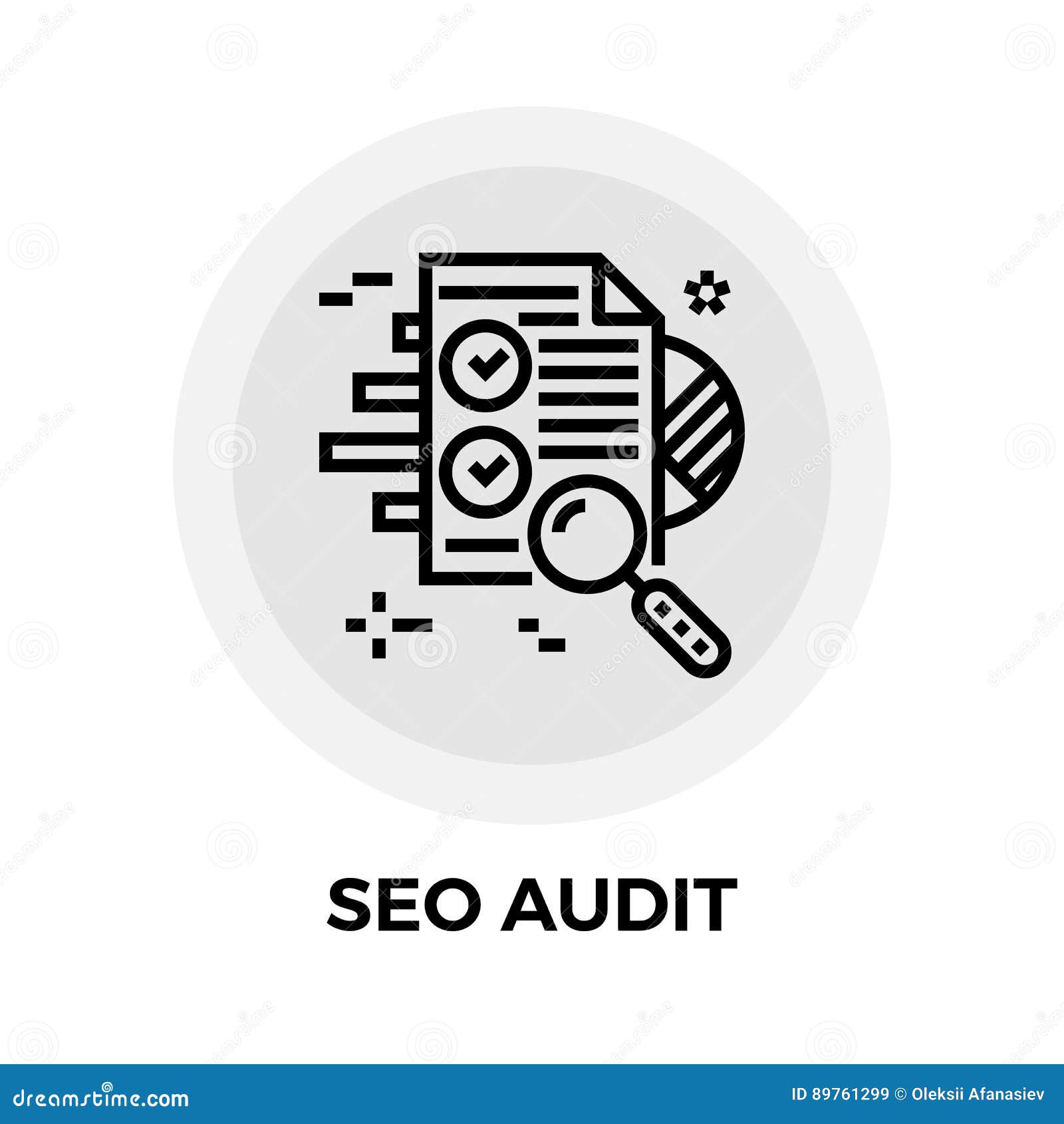 SEO Audit Line Icon stock vector. Illustration of development - 89761299