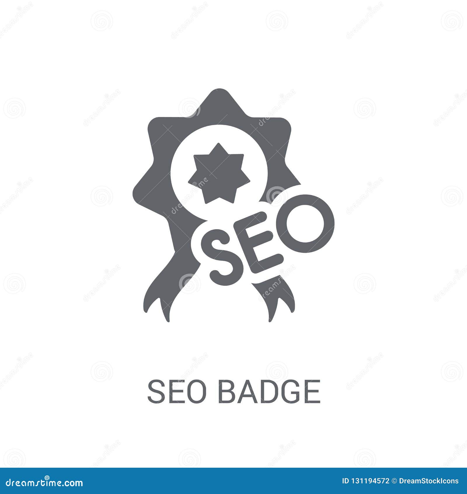 SEO Badge Icon. Trendy SEO Badge Logo Concept on White Background from ...