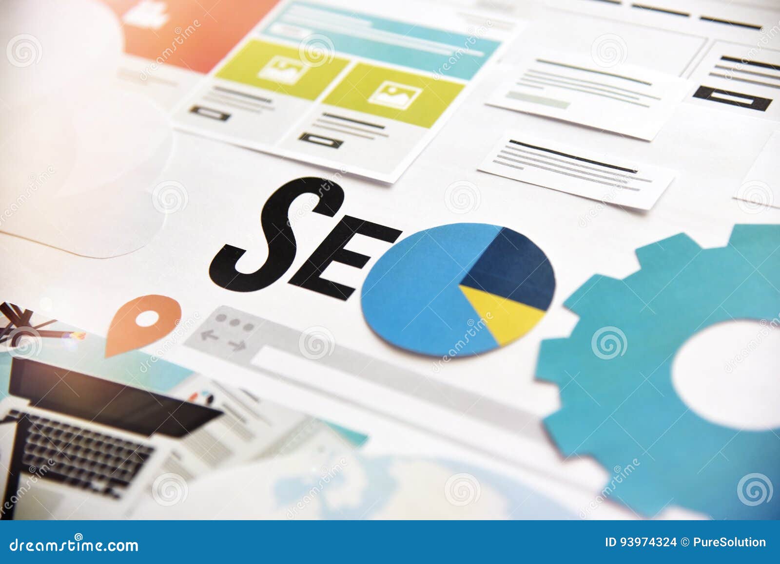 SEO banner concept design stock photo. Image of networking - 93974324