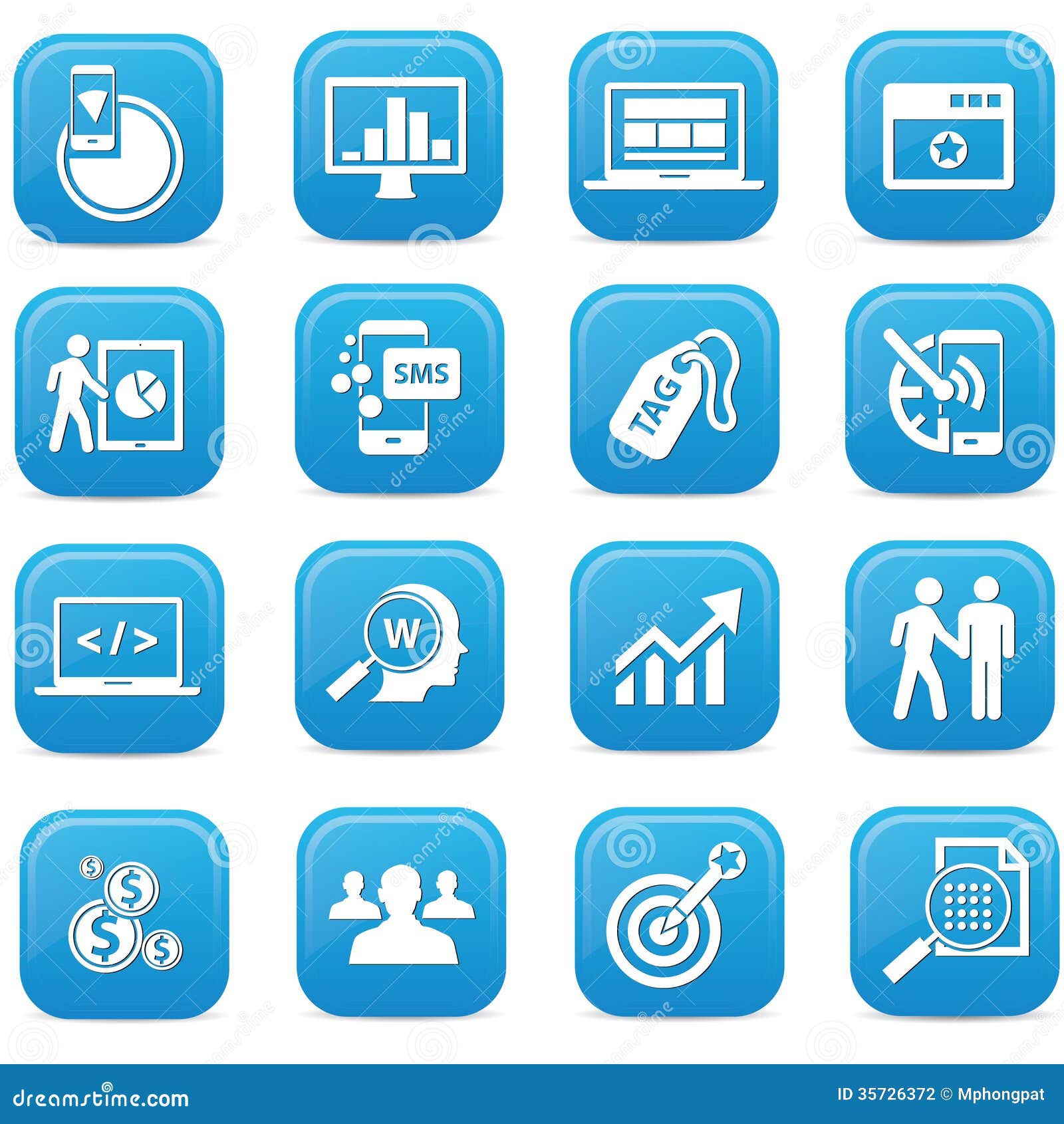 SEO buttons,Blue version stock illustration. Illustration of money ...