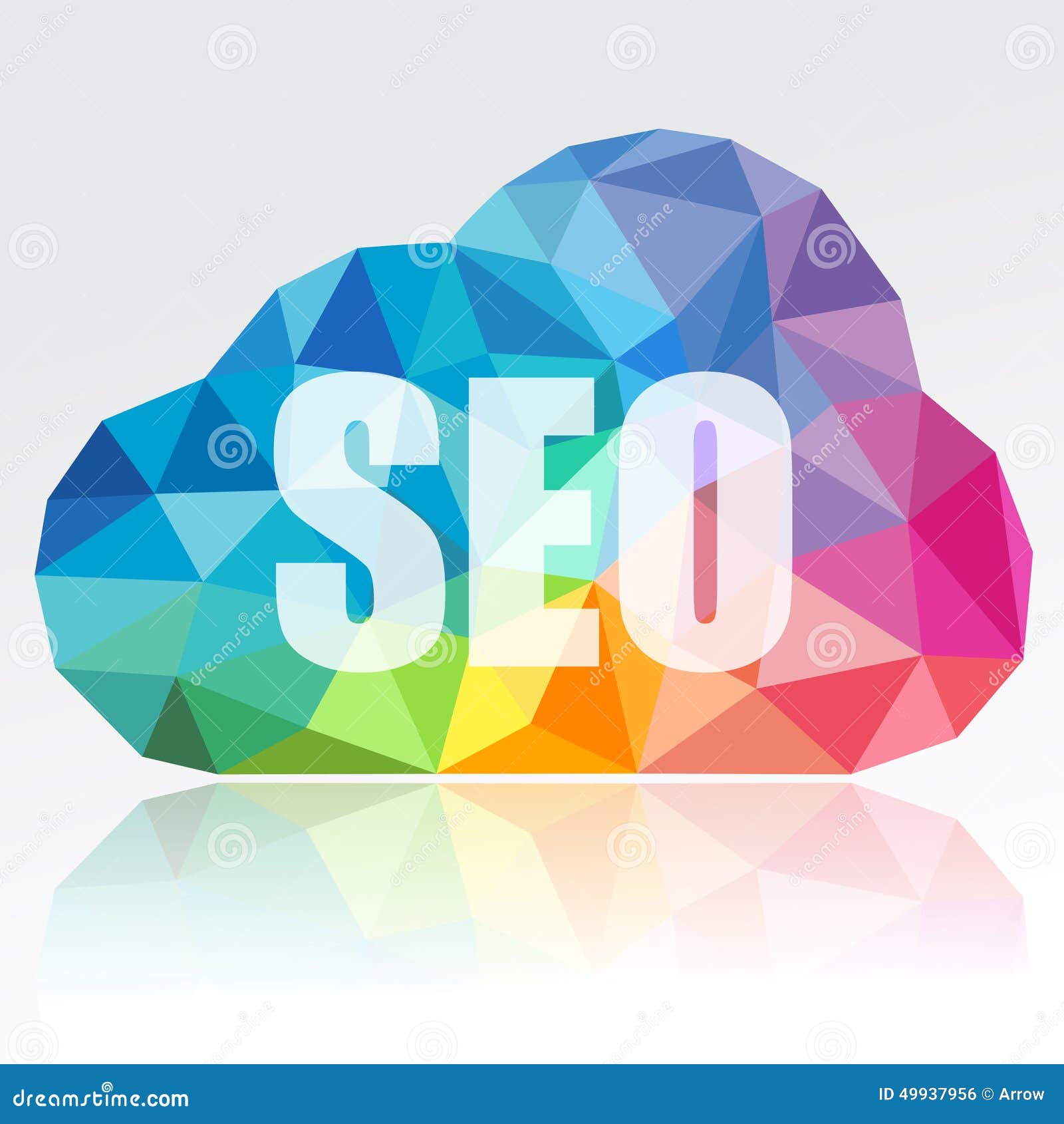 SEO Cloud stock illustration. Illustration of analysis - 49937956
