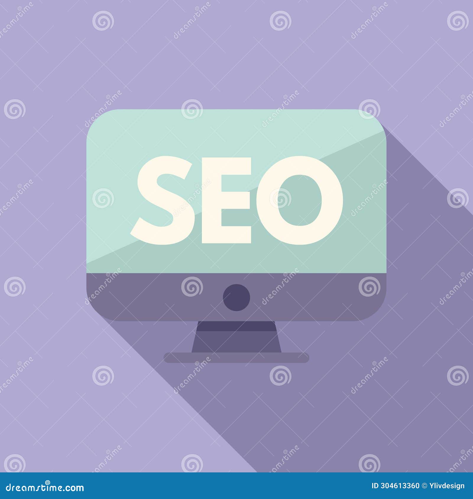 Seo Computer Engine Icon Flat Vector. Global Web Stock Illustration ...