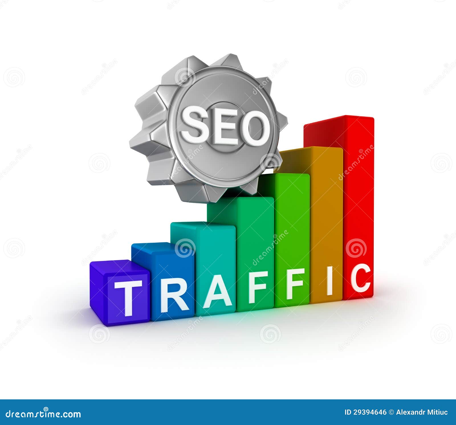SEO Concept with Colorful Graph. Stock Illustration - Illustration of ...