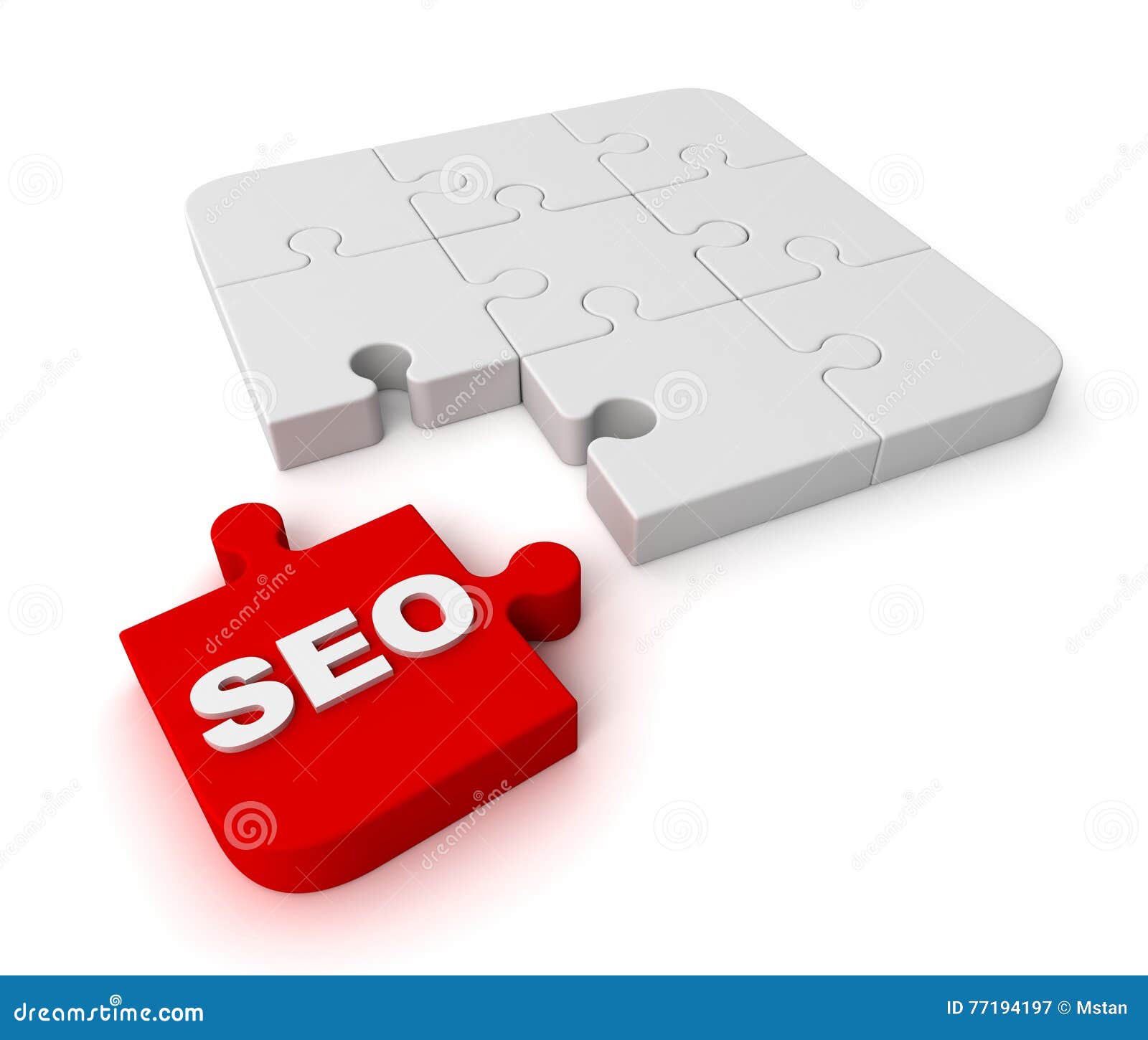 Seo Concept 3d Illustration Stock Illustration - Illustration of search ...