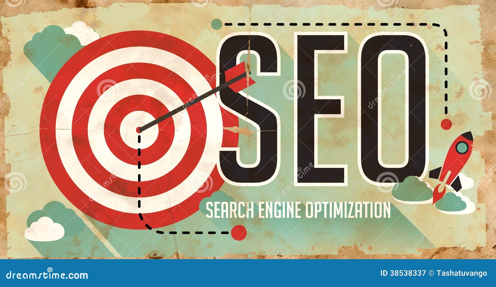 SEO Concept. Poster in Flat Design. Stock Illustration - Illustration ...