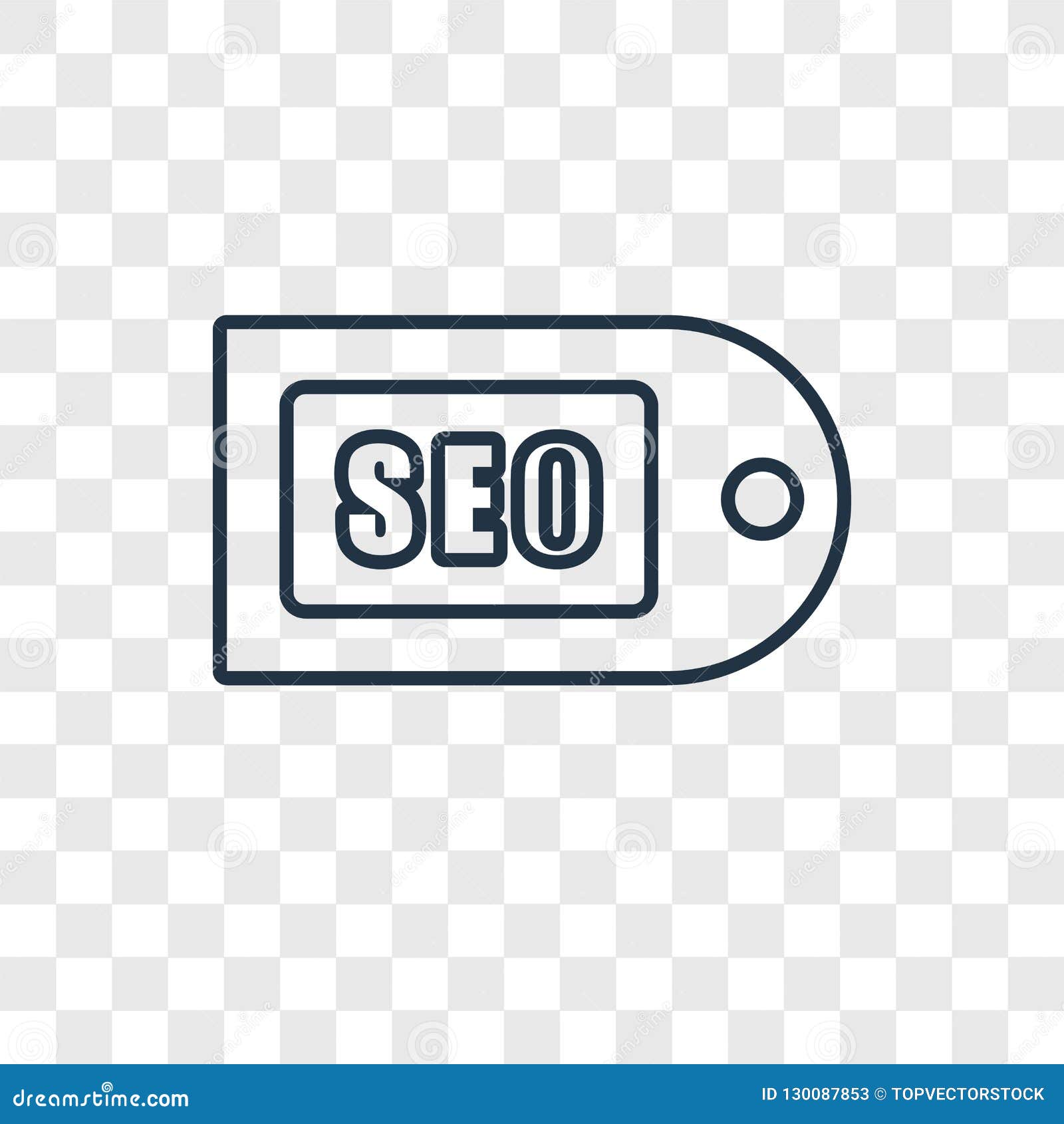 Seo Concept Vector Linear Icon Isolated on Transparent Background, Seo ...
