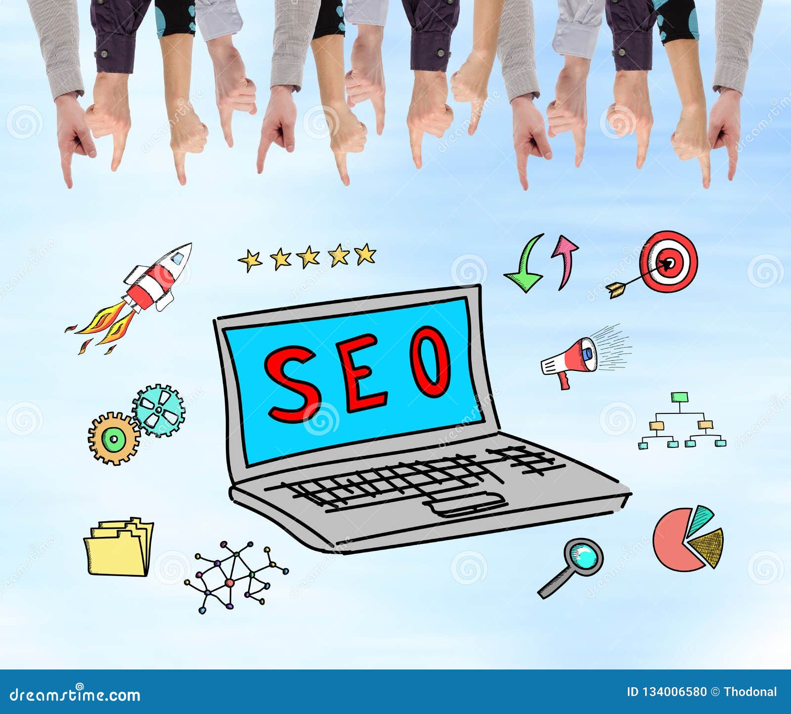 Seo concept on a wall stock photo. Image of internet - 134006580