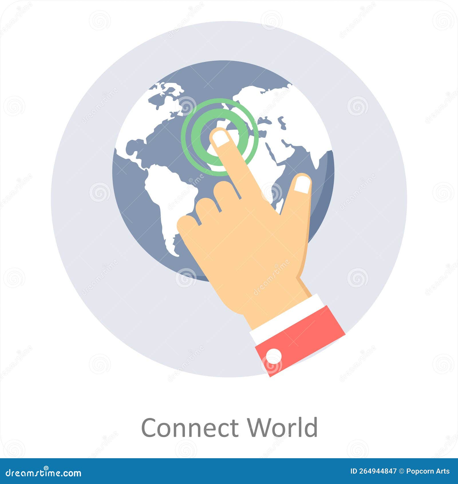 Connect World stock vector. Illustration of world, technology - 264944847