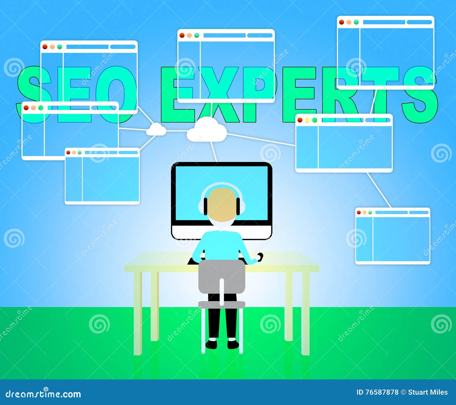 Seo Experts Represents Search Engines and Capabilities Stock ...