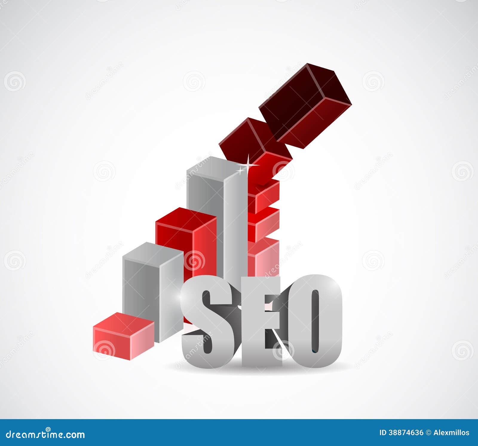 Seo Falling Graph. Business Concept Stock Illustration - Illustration ...