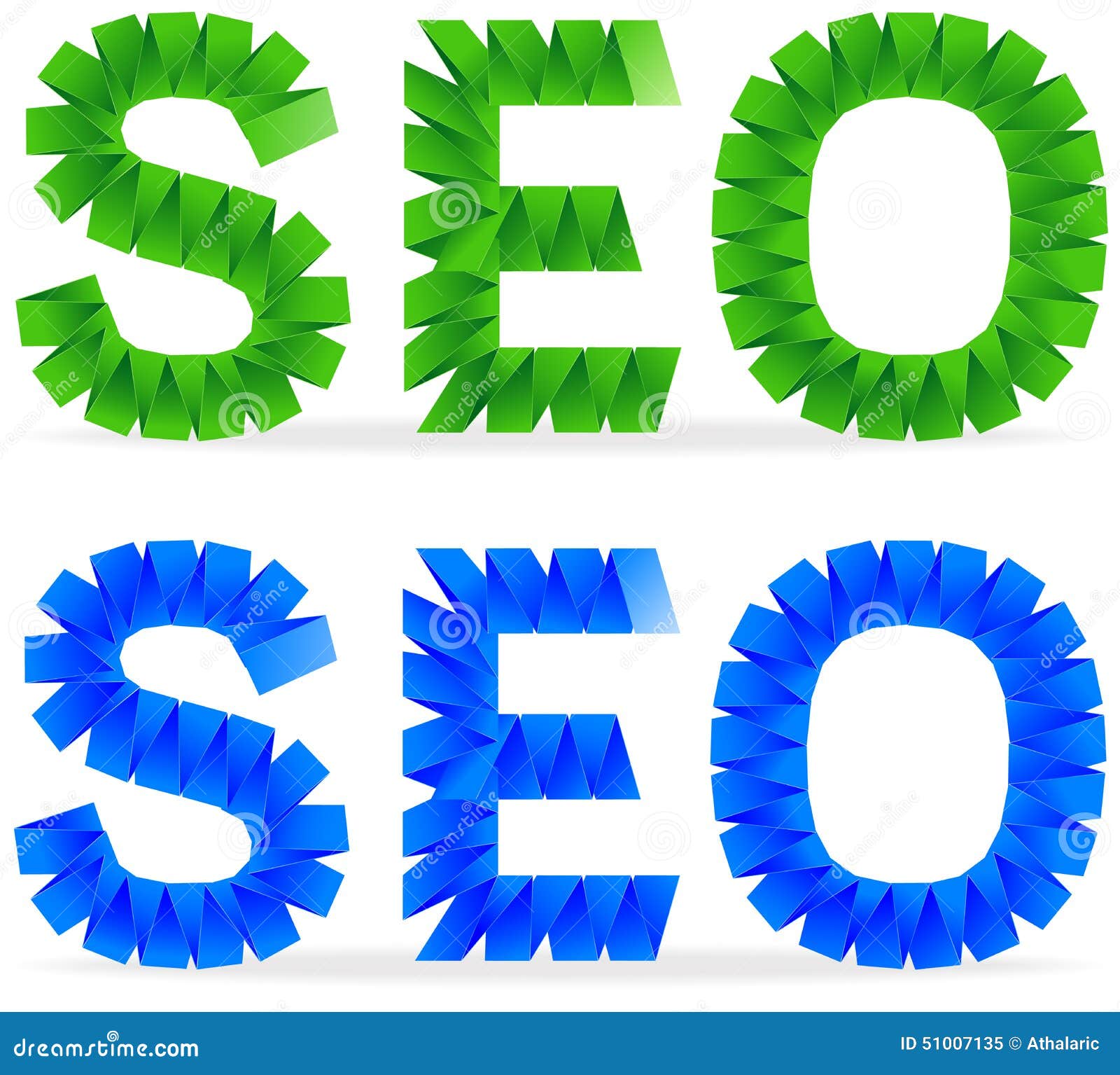 Seo folded paper sign stock vector. Illustration of isolated - 51007135