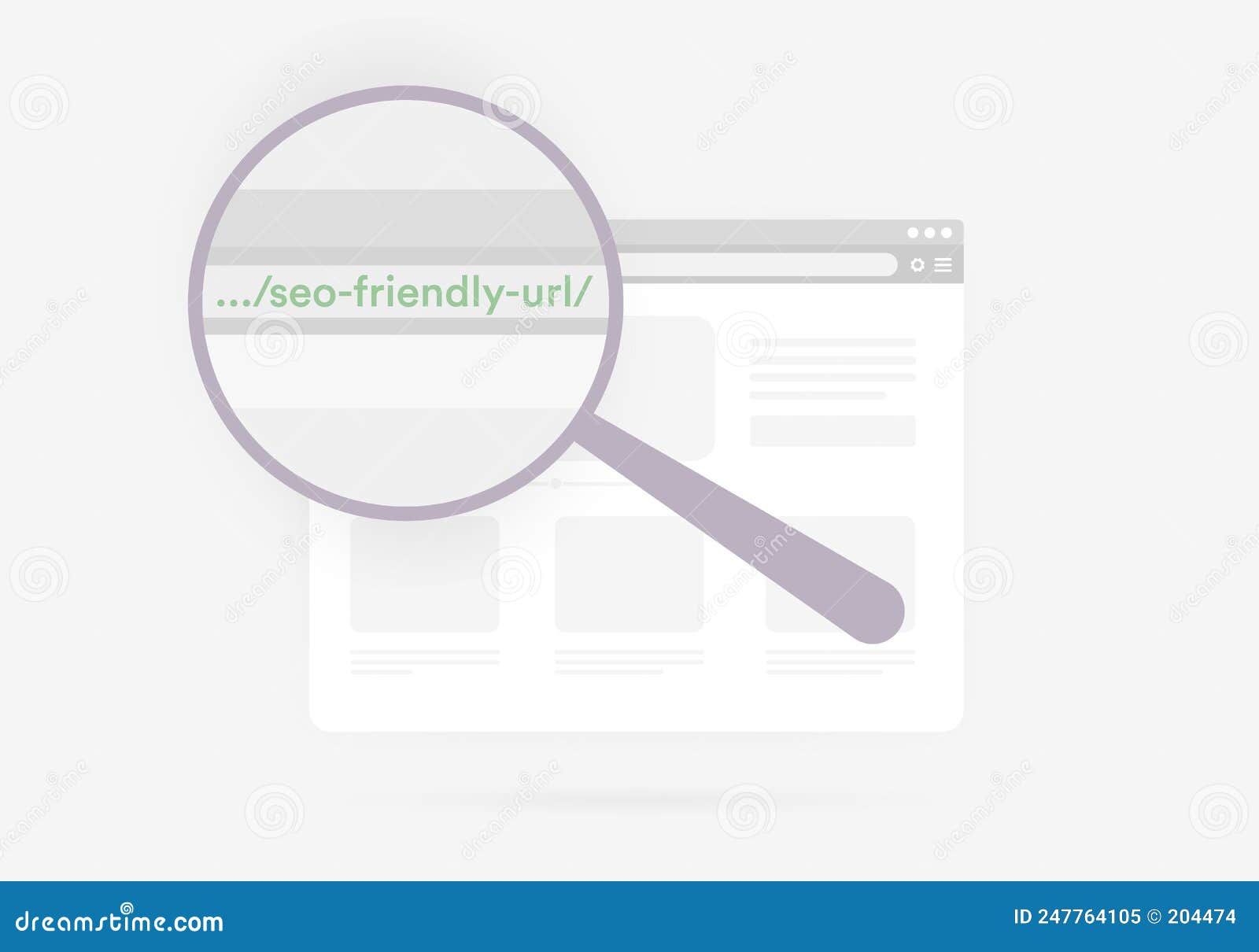 SEO Friendly Url Concept Vector Illustration in Flat Design Stock ...